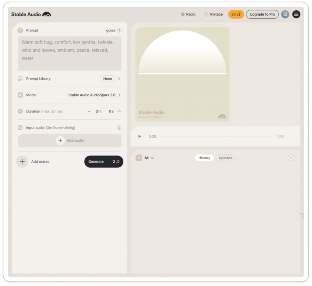 Stable Audioとは？音楽生成AI Stable Audio2.0を使って音楽の生成方法をご紹介！（画像・生成音楽付き）
