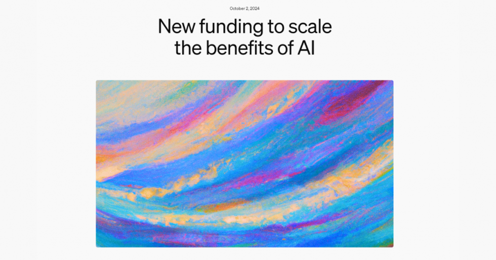 OpenAI、66億ドルの新規資金を調達し評価額は1570億ドルに。AI開発競争で優位に