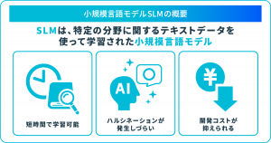 SLM（小規模言語モデル）とは？LLMとの違いや企業導入のメリット・デメリット、開発方法も紹介