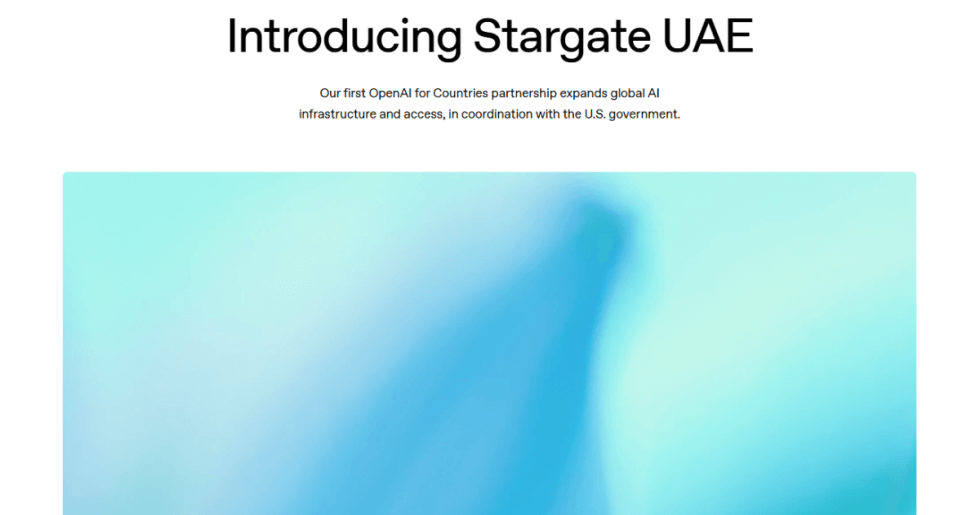OpenAI、UAEと提携し「Stargate UAE」の立ち上げを発表