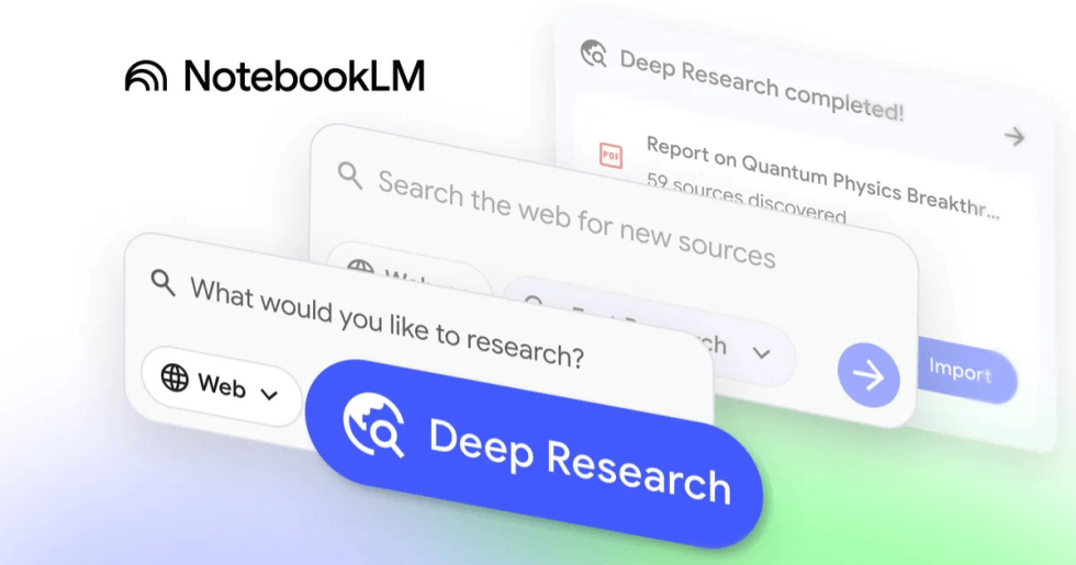 Google、NotebookLMに「Deep Research」機能を追加